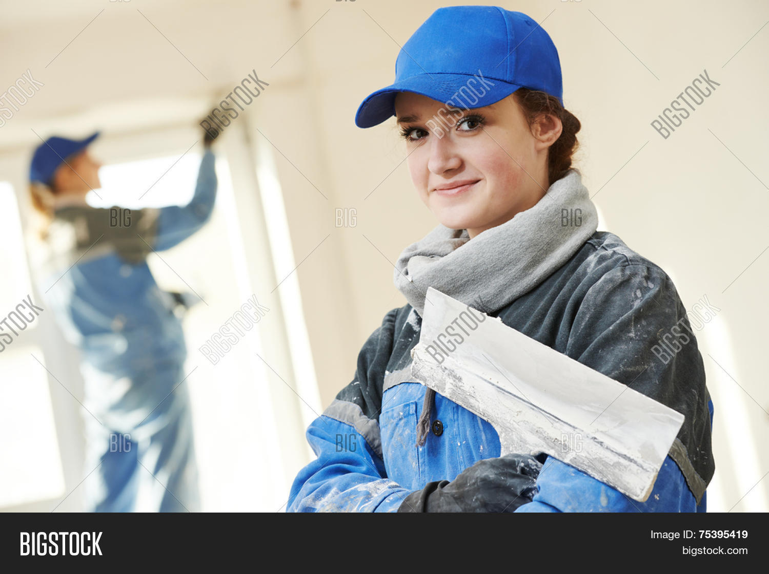 Female Plasterer Image & Photo (Free Trial) | Bigstock