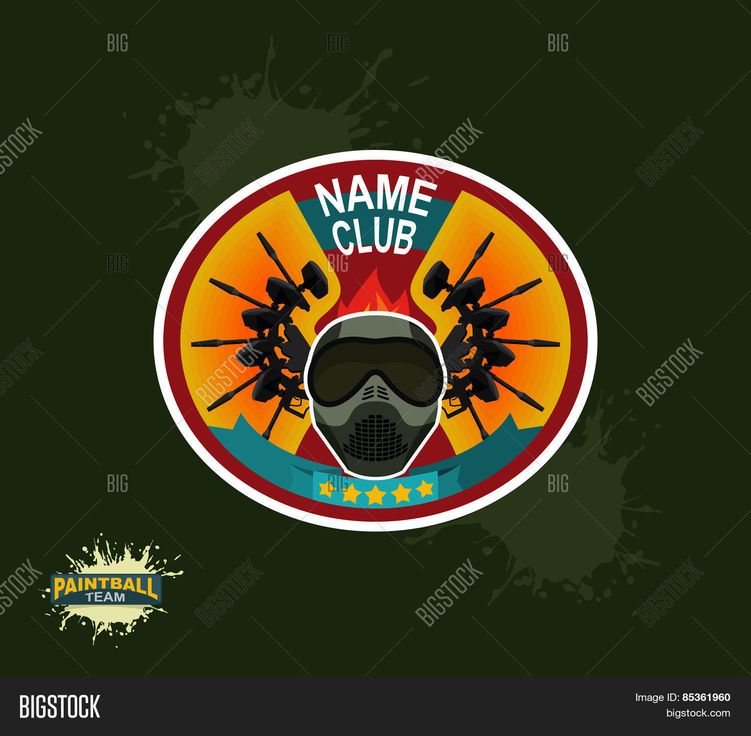 Paintball Team Logo Vector & Photo (Free Trial) | Bigstock