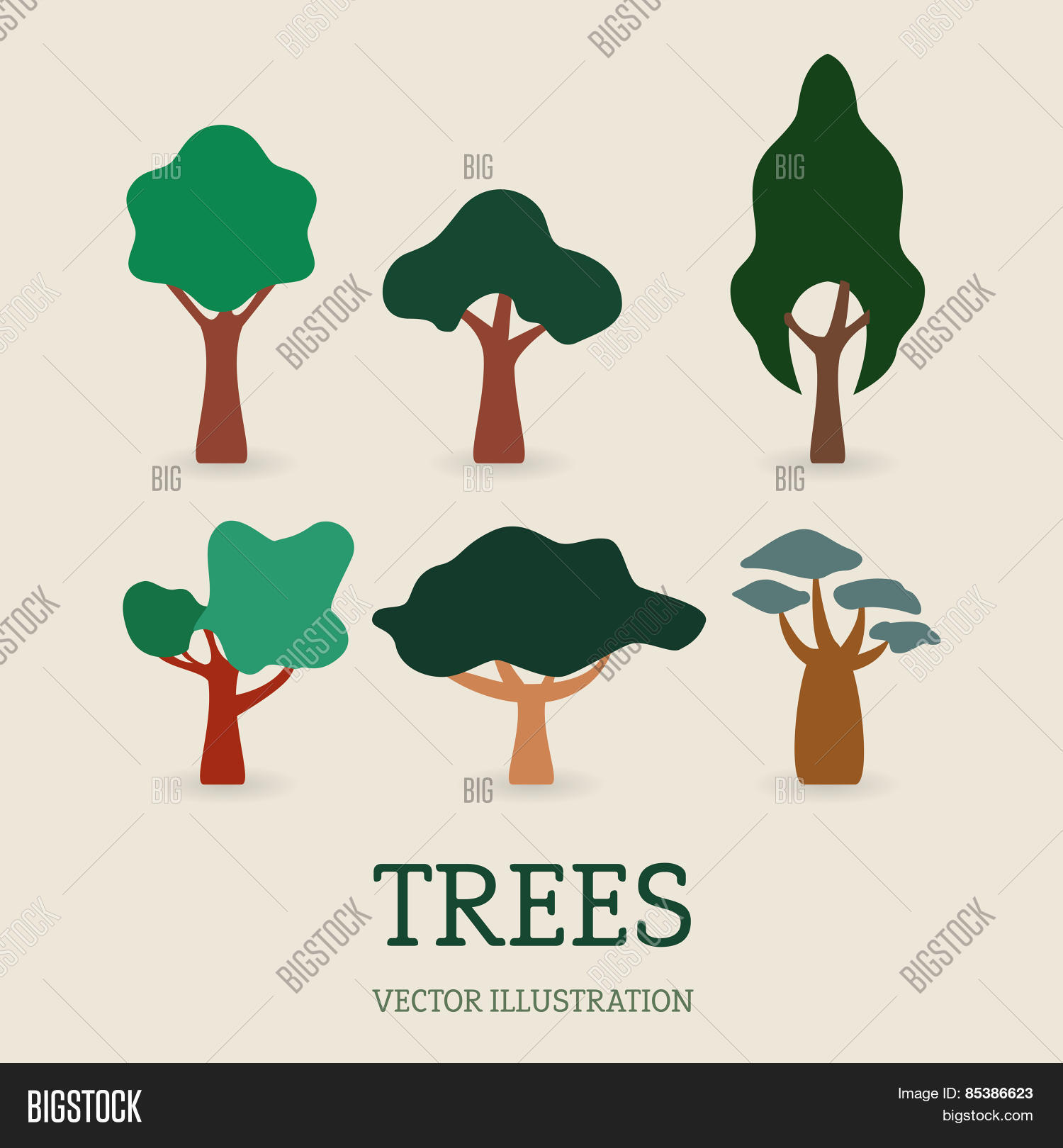 Tree Icons Vector & Photo (Free Trial) | Bigstock