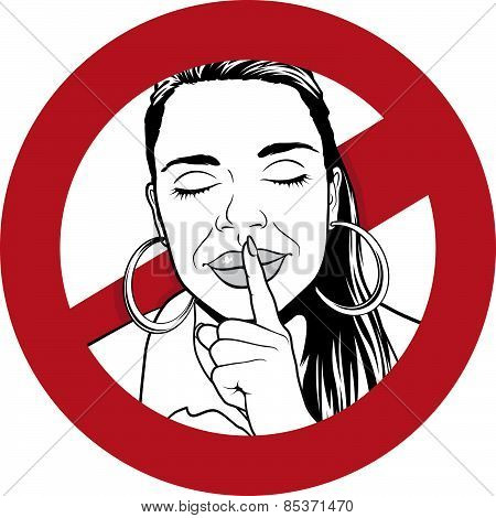 Sshhh Silence Warning Vector & Photo (Free Trial) | Bigstock