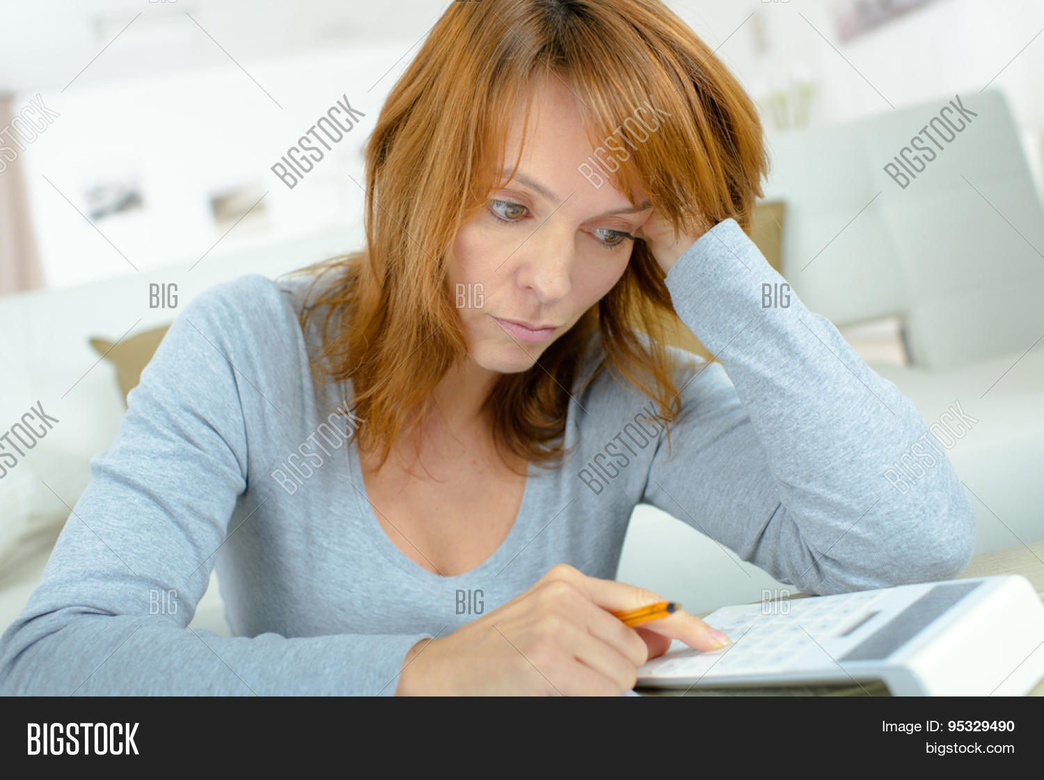 Lady Using Calculator Image & Photo (Free Trial) | Bigstock