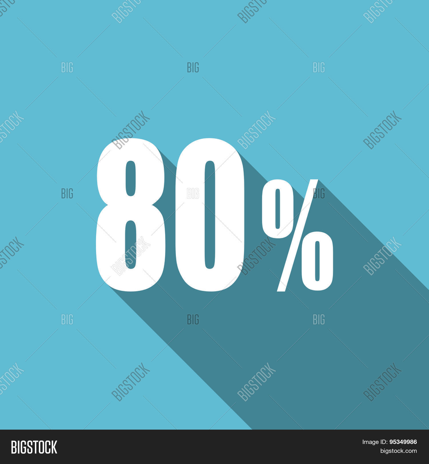 80 Percent Flat Icon Image & Photo (Free Trial) | Bigstock