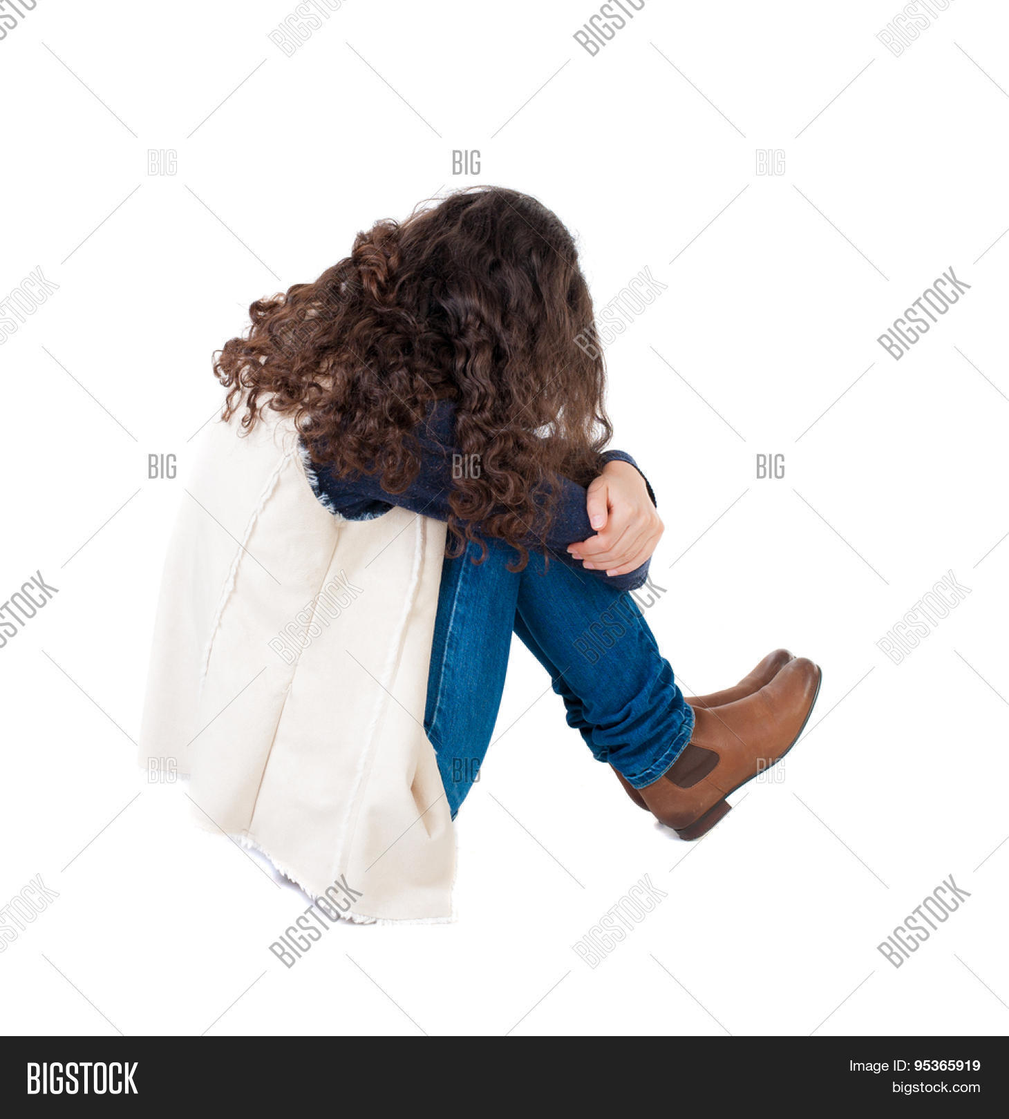 Back View Curly Girl Image & Photo (Free Trial) | Bigstock