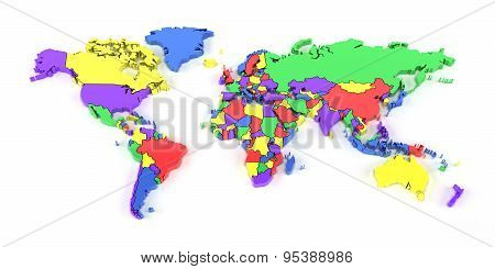 Colourful World Map Image & Photo (Free Trial) | Bigstock