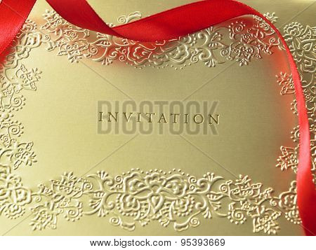 Golden Invitation Card Image & Photo (Free Trial) | Bigstock