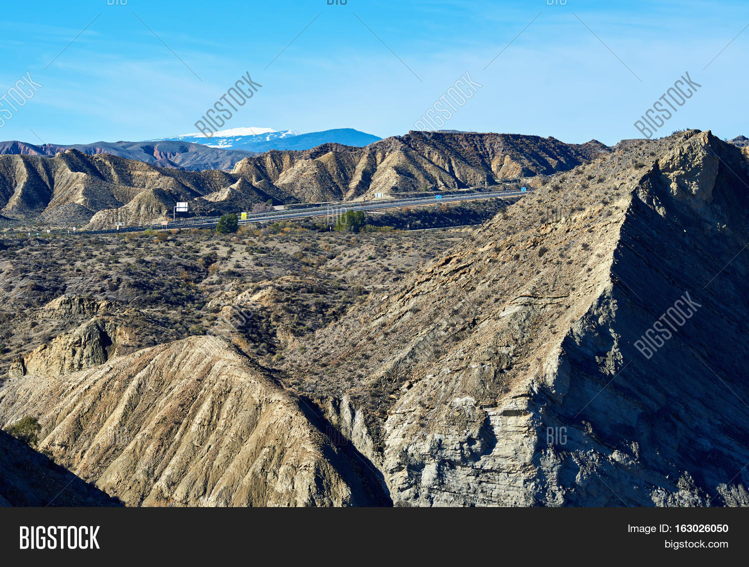 Highway Through Slopes Image & Photo (Free Trial) | Bigstock