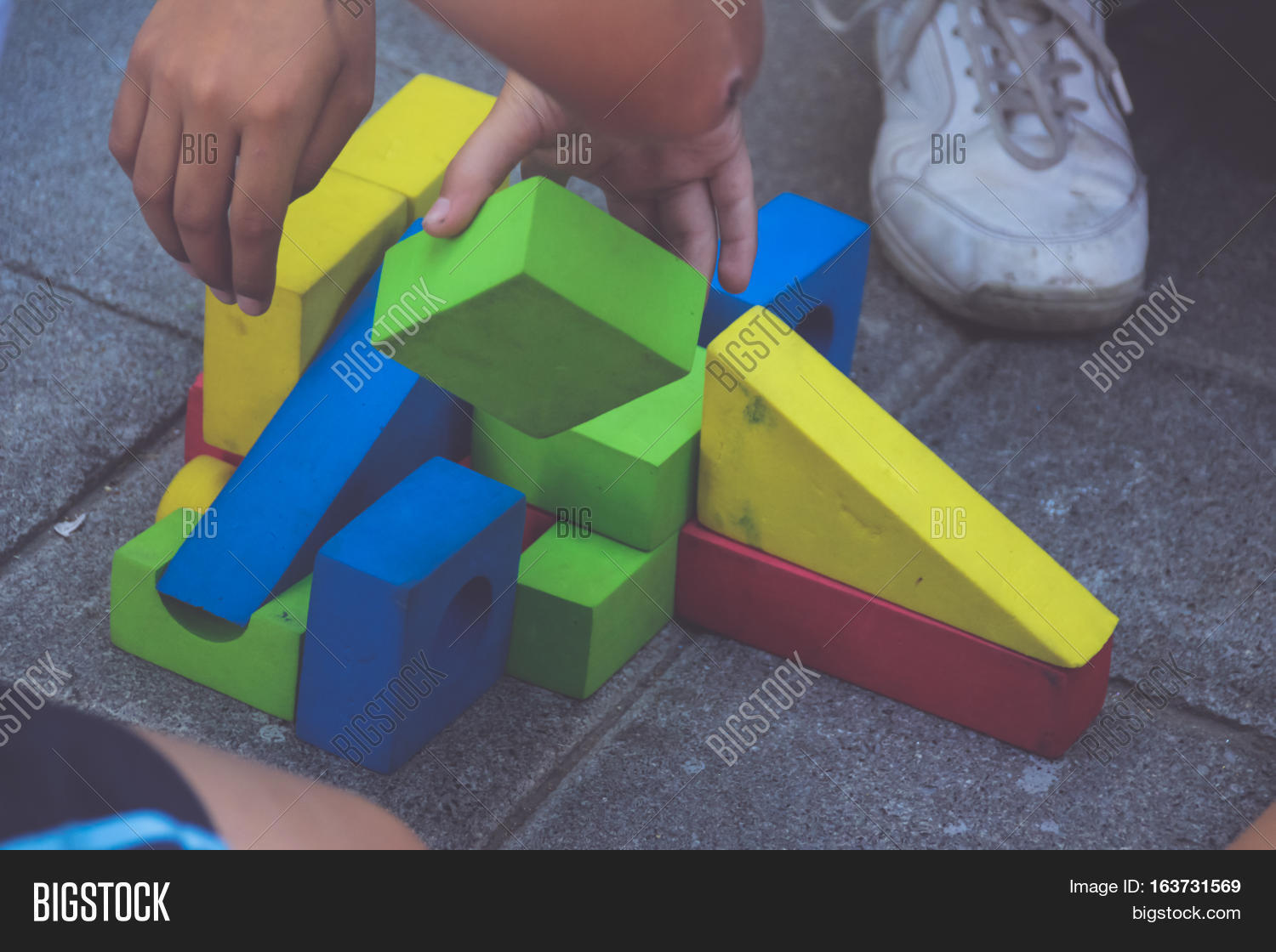 Kids Playing Blocks Image & Photo (Free Trial) | Bigstock