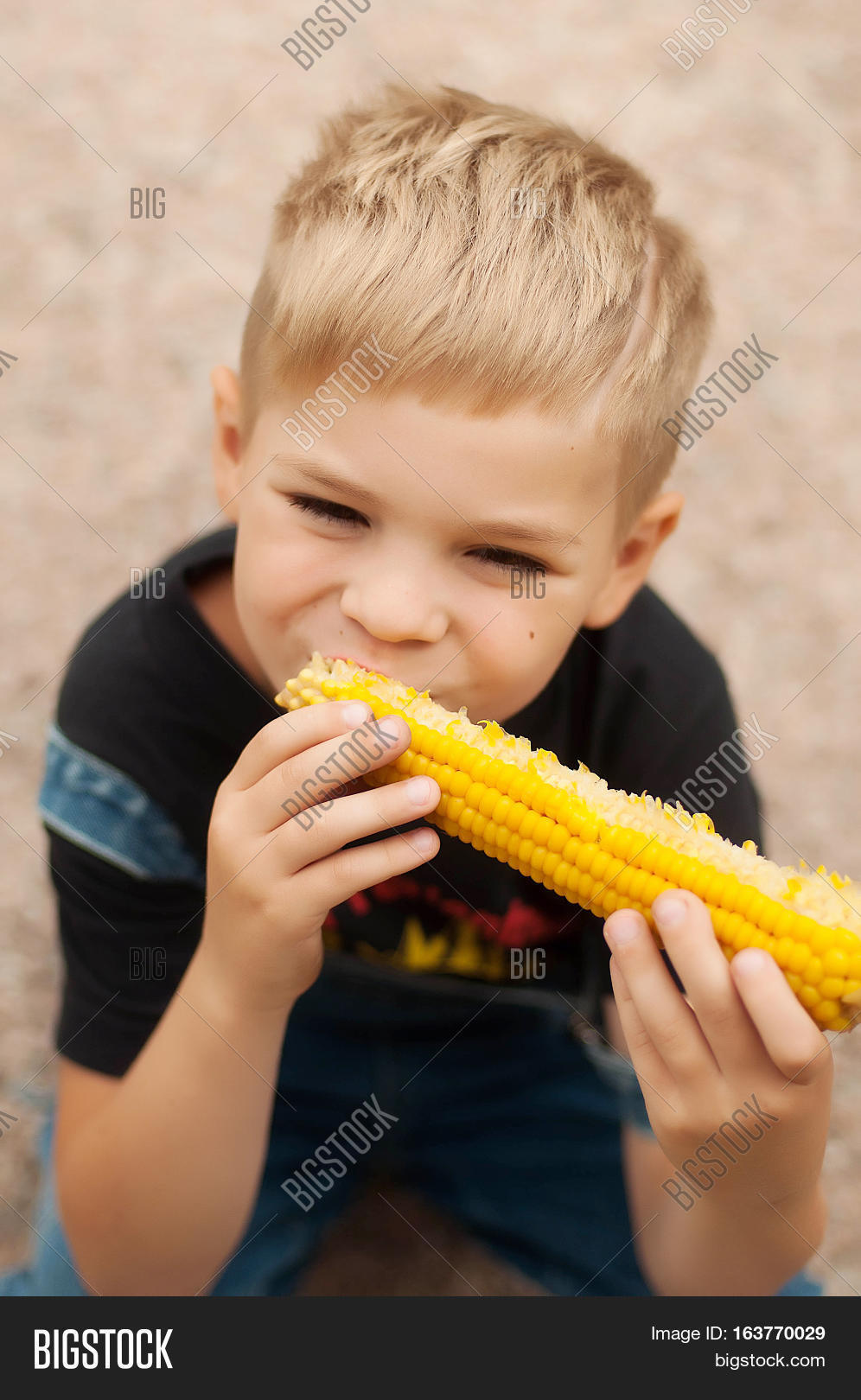 Young Boy Corn On Cob Image & Photo (Free Trial) | Bigstock