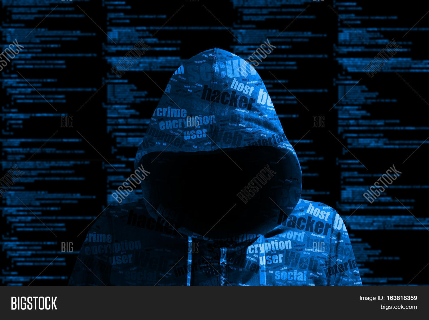 Hacker Blue Hoody Image & Photo (Free Trial) | Bigstock
