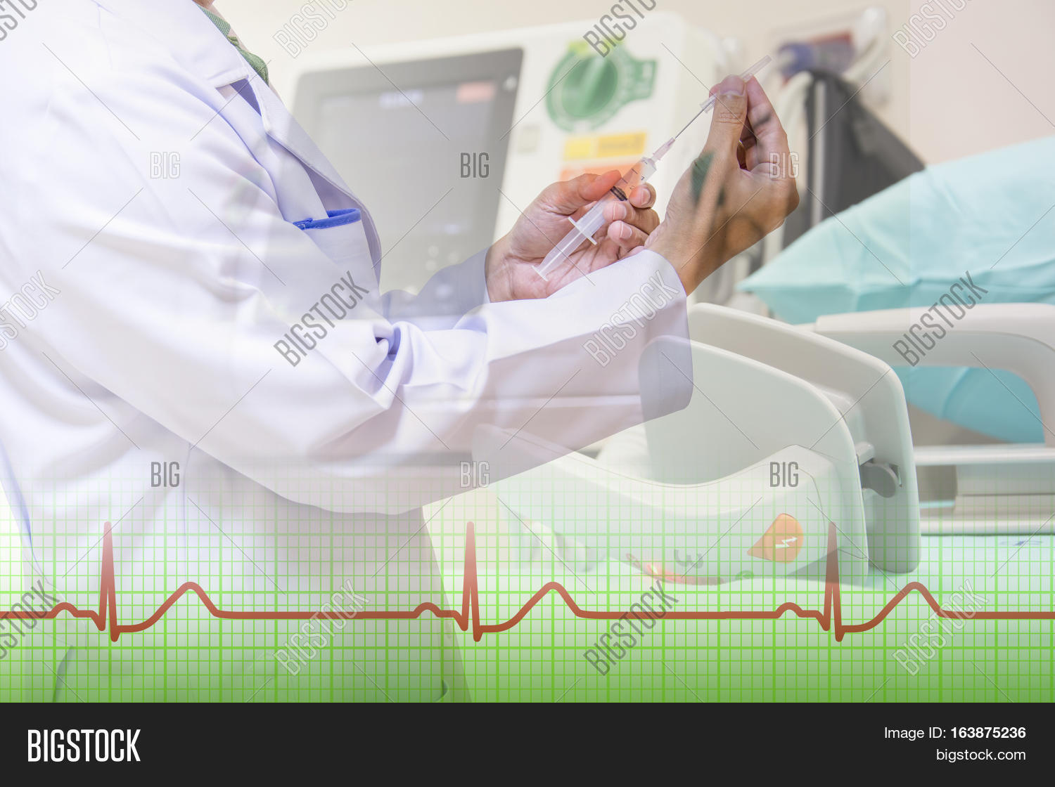 Doctor Use Needle Ekg Image & Photo (Free Trial) | Bigstock