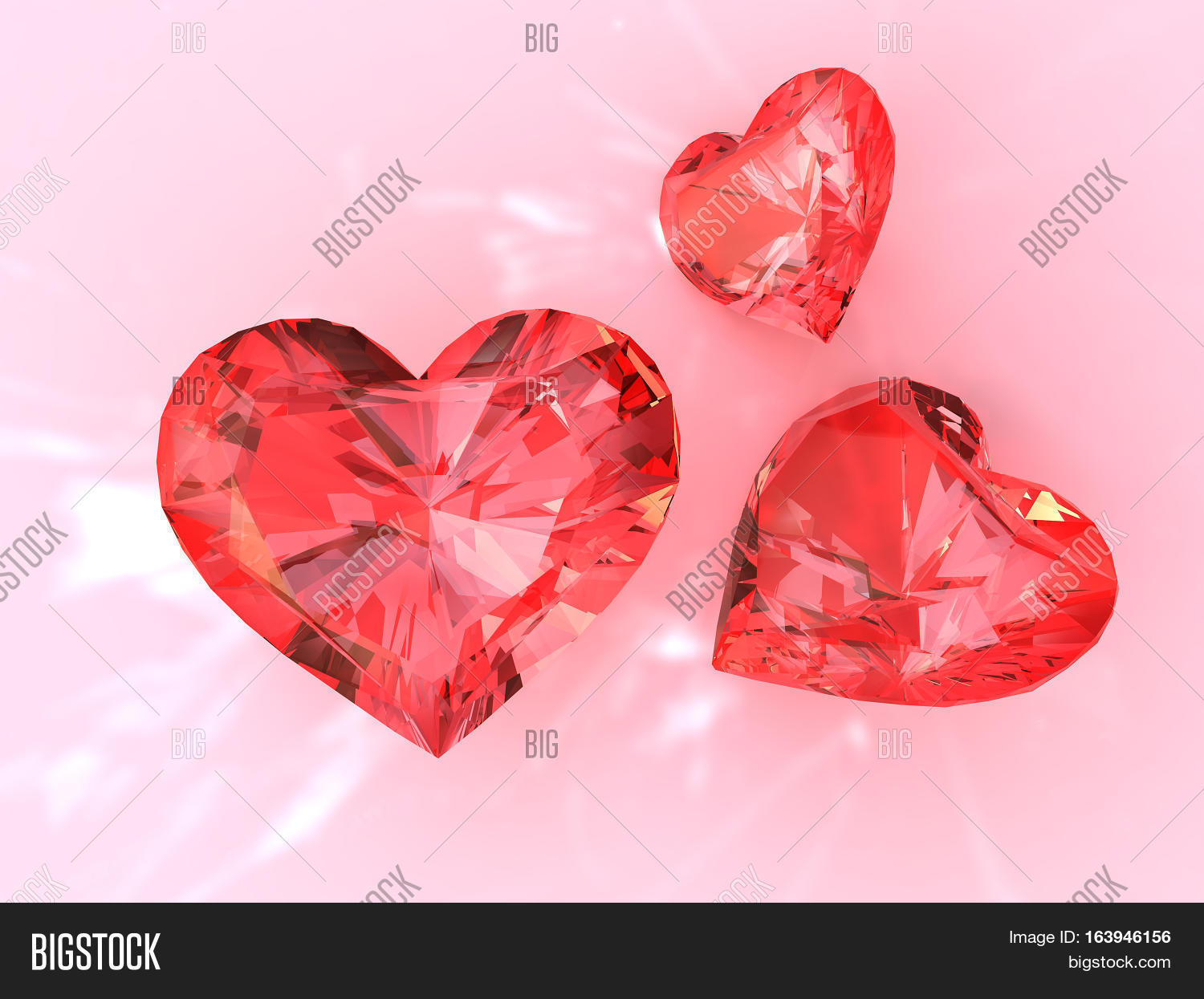Red Ruby Heart 3d Image & Photo (Free Trial) | Bigstock