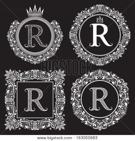 Vintage Monograms Set Vector & Photo (Free Trial) | Bigstock