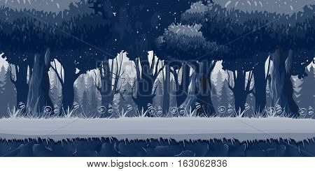 Seamless Trees Night Vector & Photo (Free Trial) | Bigstock