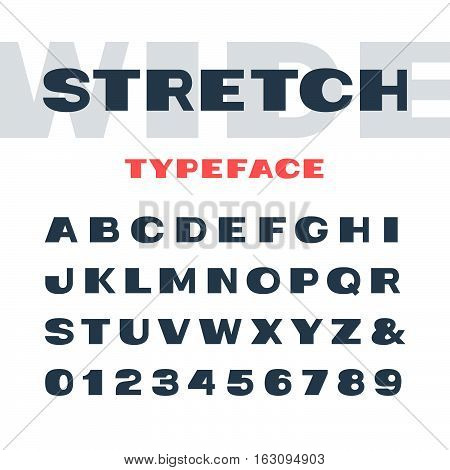 Wide Font. Vector Vector & Photo (Free Trial) | Bigstock