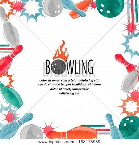 Bowling Square Border Vector & Photo (Free Trial) | Bigstock