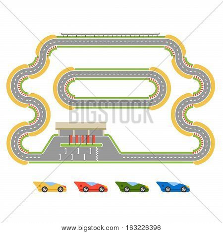 Race Track Curve Road Vector & Photo (Free Trial) | Bigstock