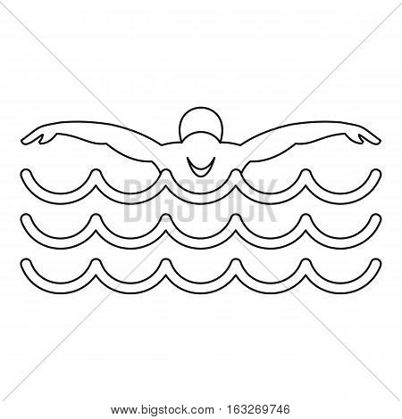 Swimmer Icon. Outline Vector & Photo (Free Trial) | Bigstock