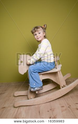 Little Girl On Rocking Image & Photo (Free Trial) | Bigstock