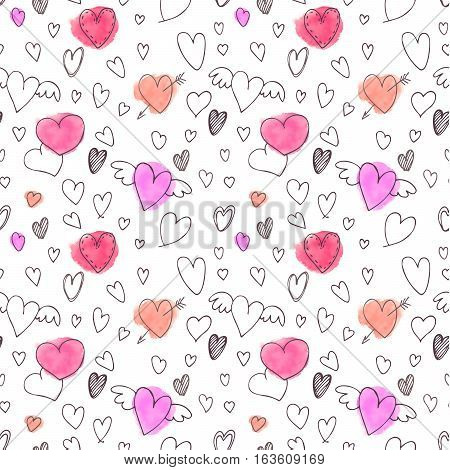 Hearts Handwritten Vector & Photo (Free Trial) | Bigstock