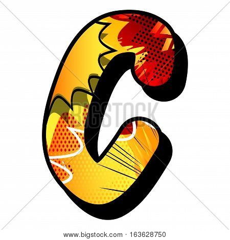 Letter C Filled Comic Vector & Photo (Free Trial) | Bigstock