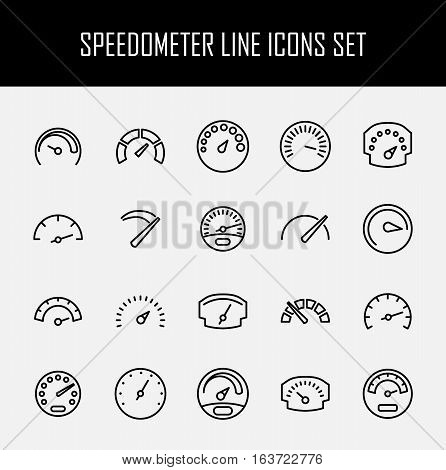 Set Speedometer Icons Vector & Photo (Free Trial) | Bigstock