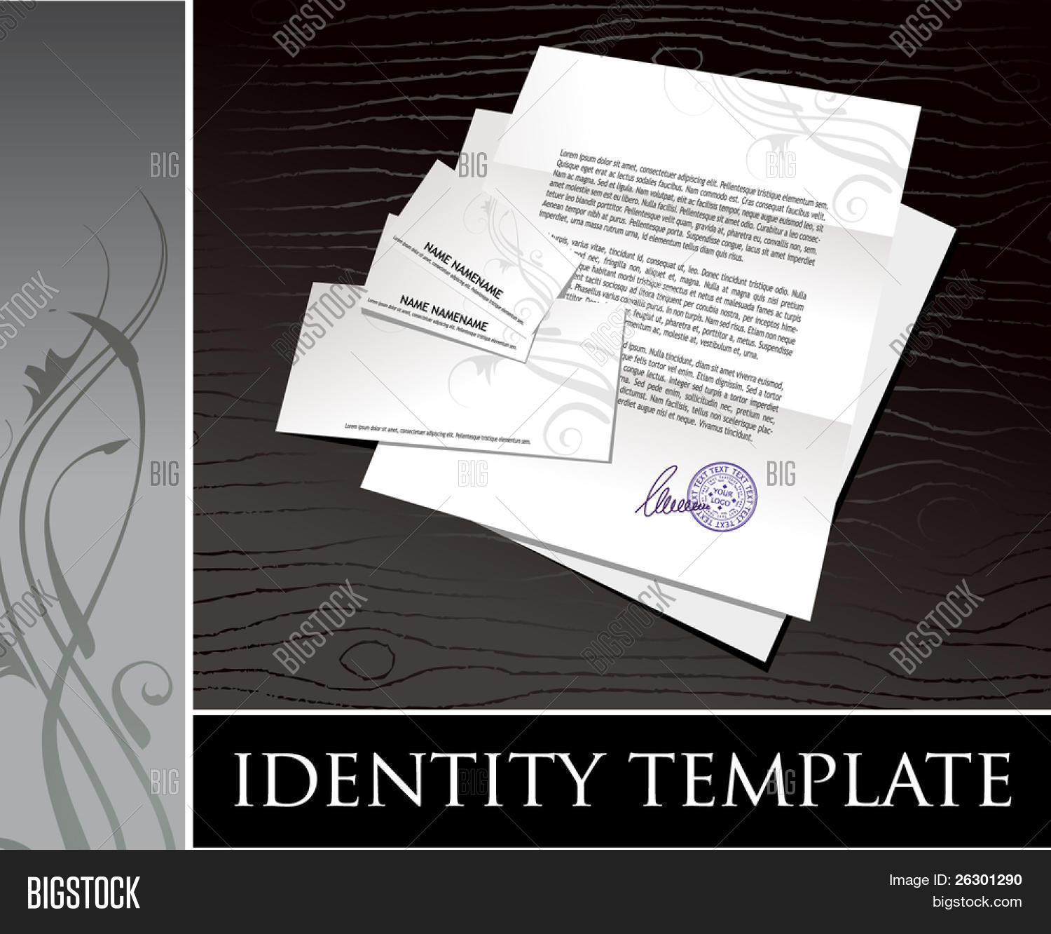 Identity Template Vector & Photo (Free Trial) | Bigstock