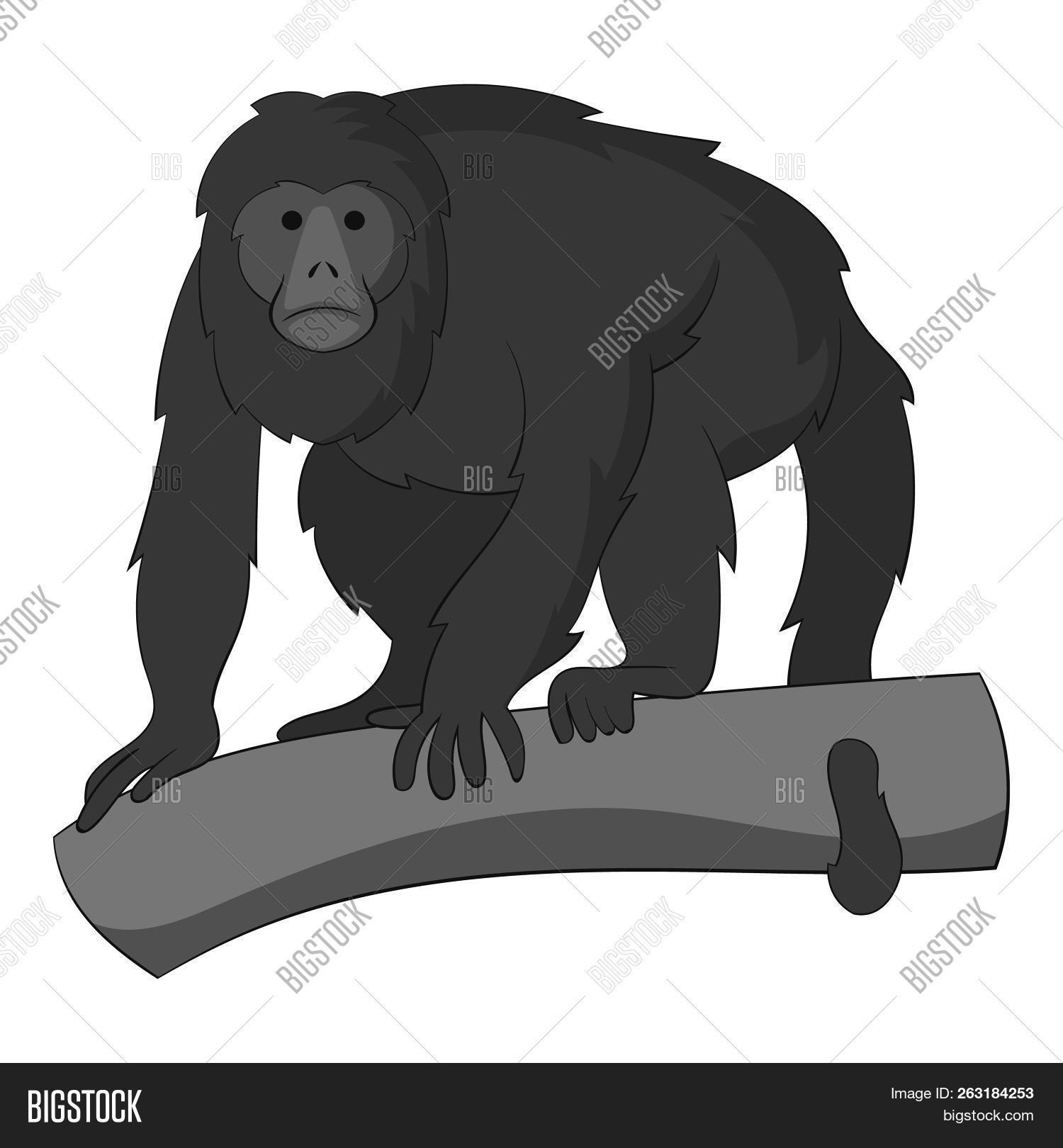 Gibbon Icon Monochrome Image & Photo (Free Trial) | Bigstock