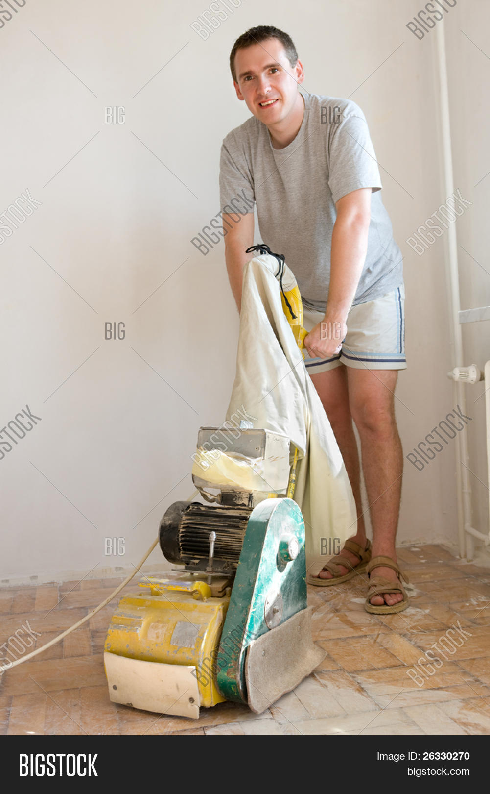 Cheerful Man Sanding ( Image & Photo (Free Trial) | Bigstock
