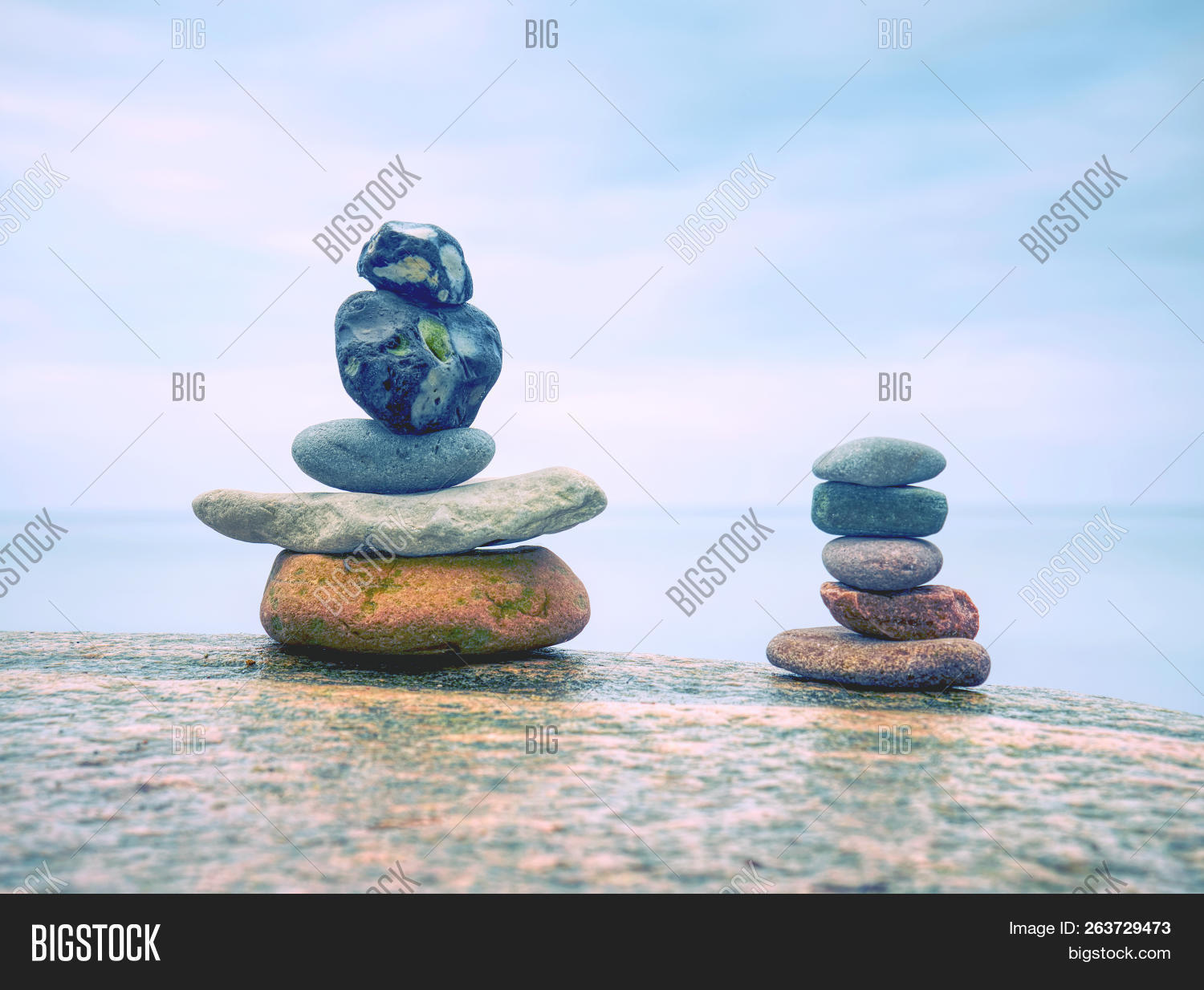 Stack Stones On Sea Image & Photo (Free Trial) | Bigstock