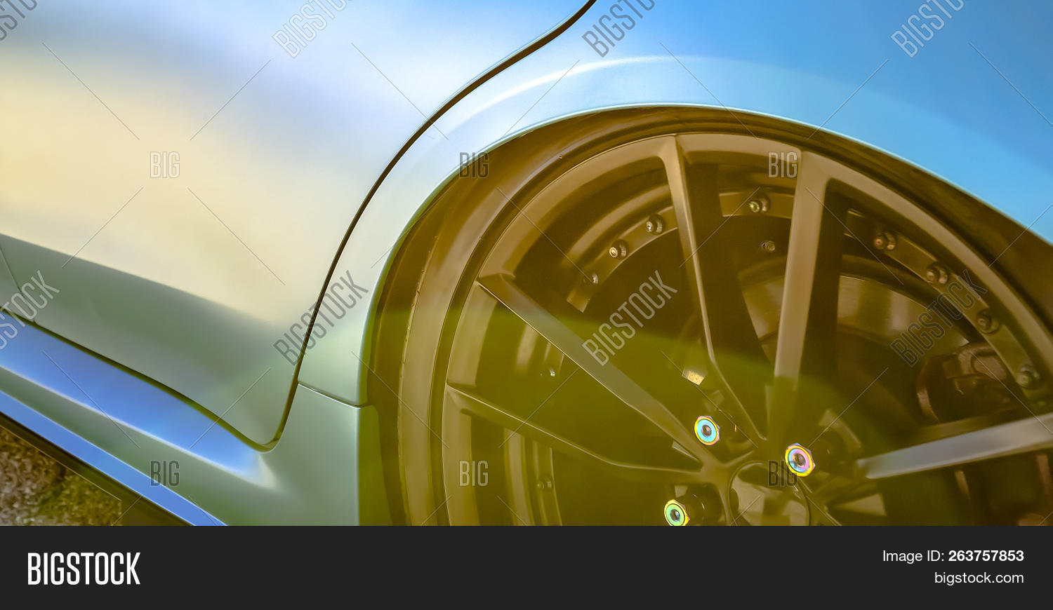 Blue Car Black Tire Image & Photo (Free Trial) | Bigstock