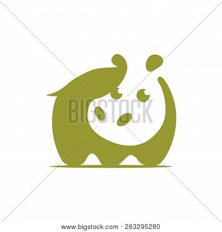 Cute Hippo. Line Art Vector & Photo (Free Trial) | Bigstock