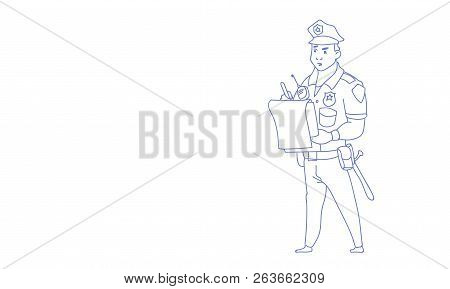 Policeman Writing Vector & Photo (Free Trial) | Bigstock