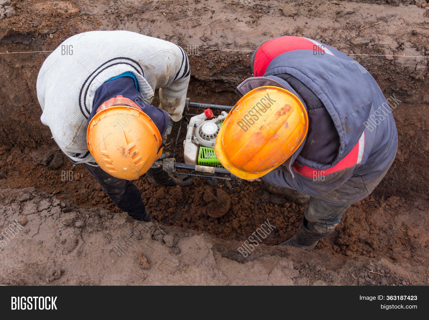 Two Workers Digging Image & Photo (Free Trial) | Bigstock