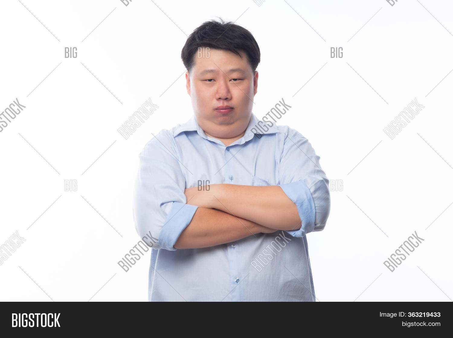 Asian Fat Man Blue Image & Photo (Free Trial) | Bigstock