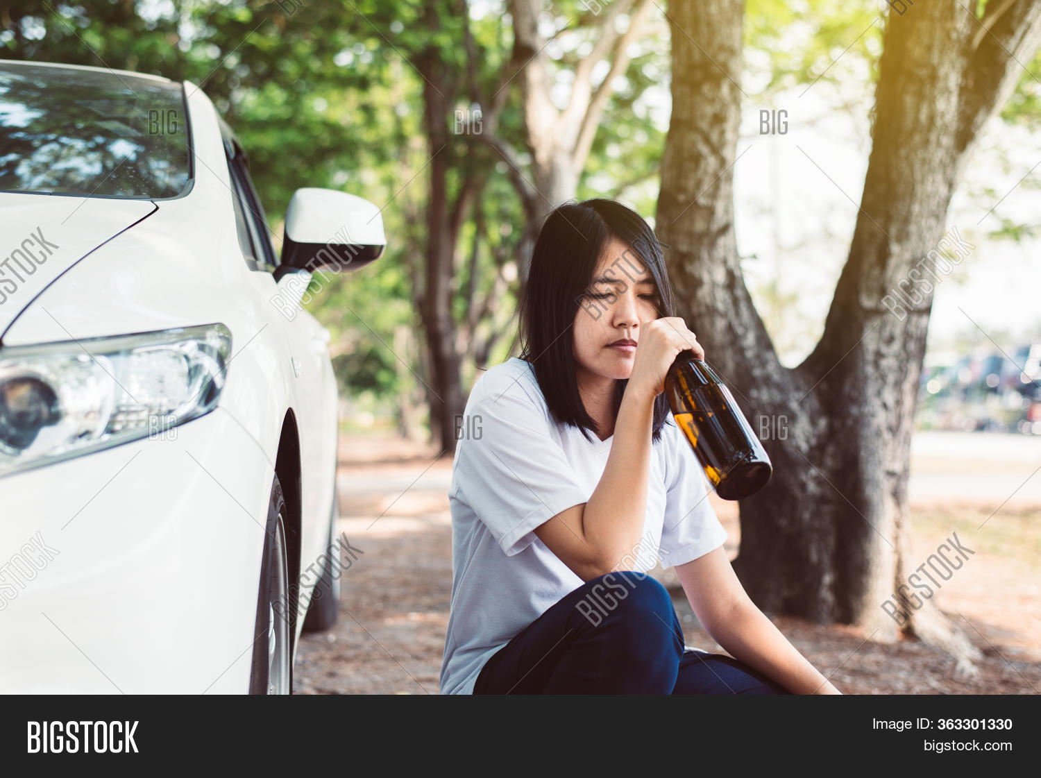 Drunk Asian Woman Image And Photo Free Trial Bigstock