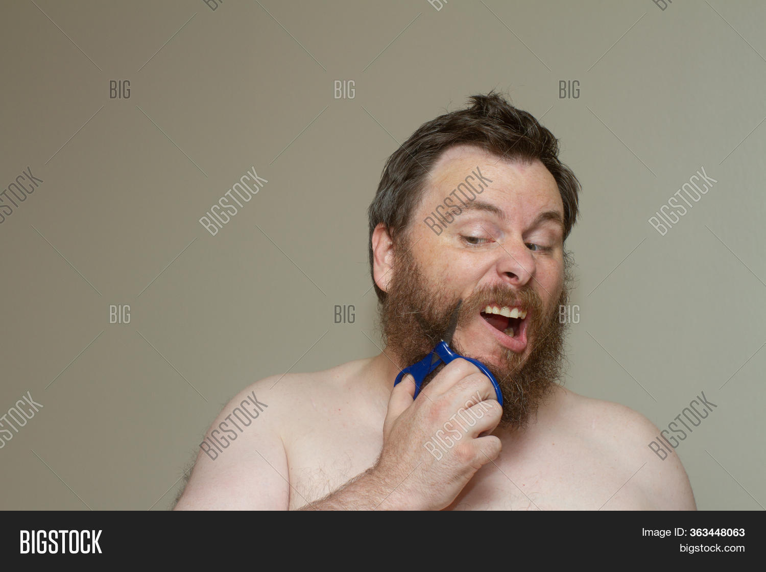 Man Grooming His Beard Image & Photo (Free Trial) | Bigstock