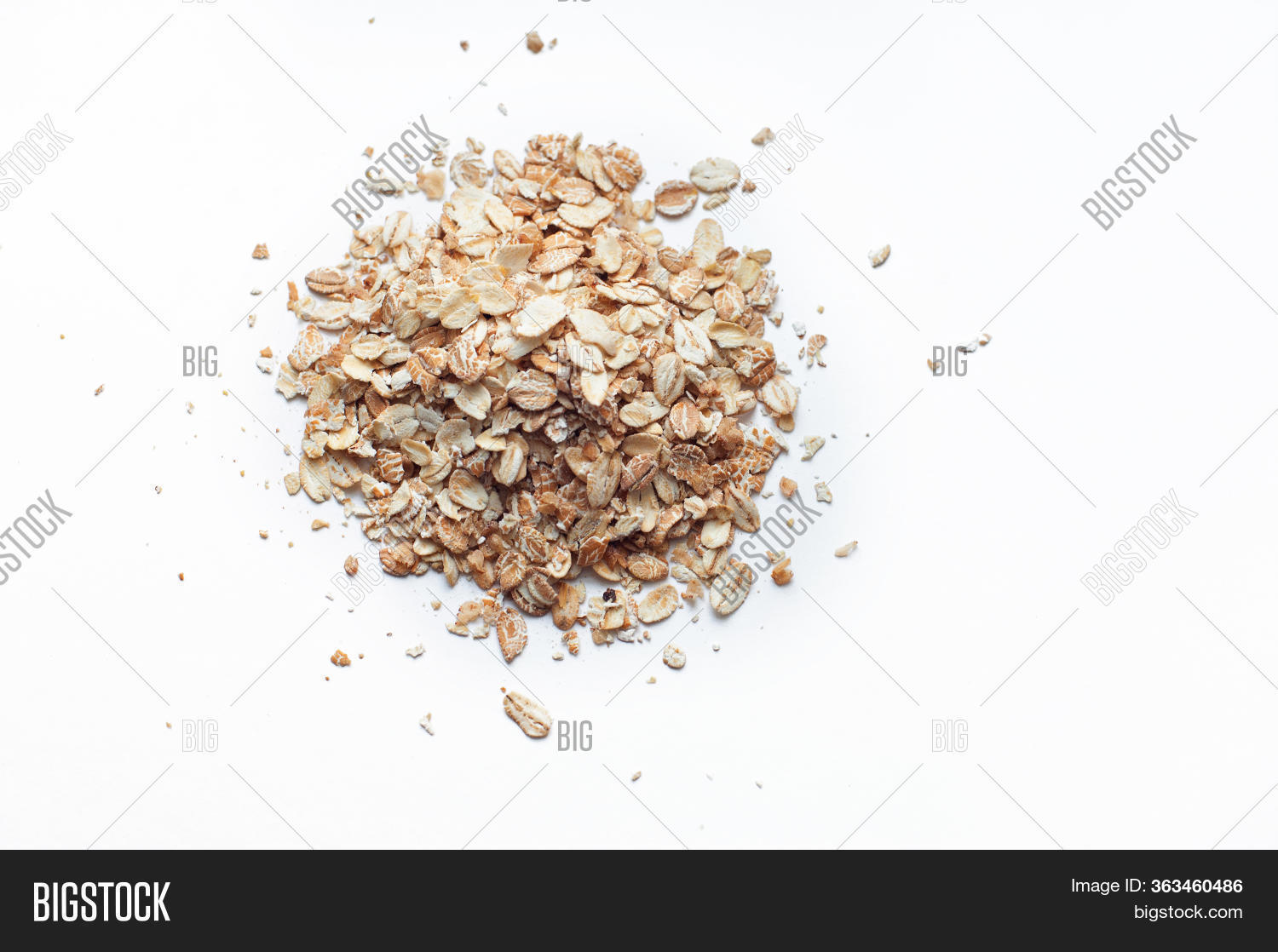 Pile Oatmeal Isolated Image & Photo (Free Trial) | Bigstock