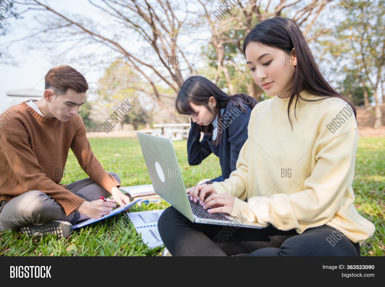 Asian Students Use Image & Photo (Free Trial) | Bigstock