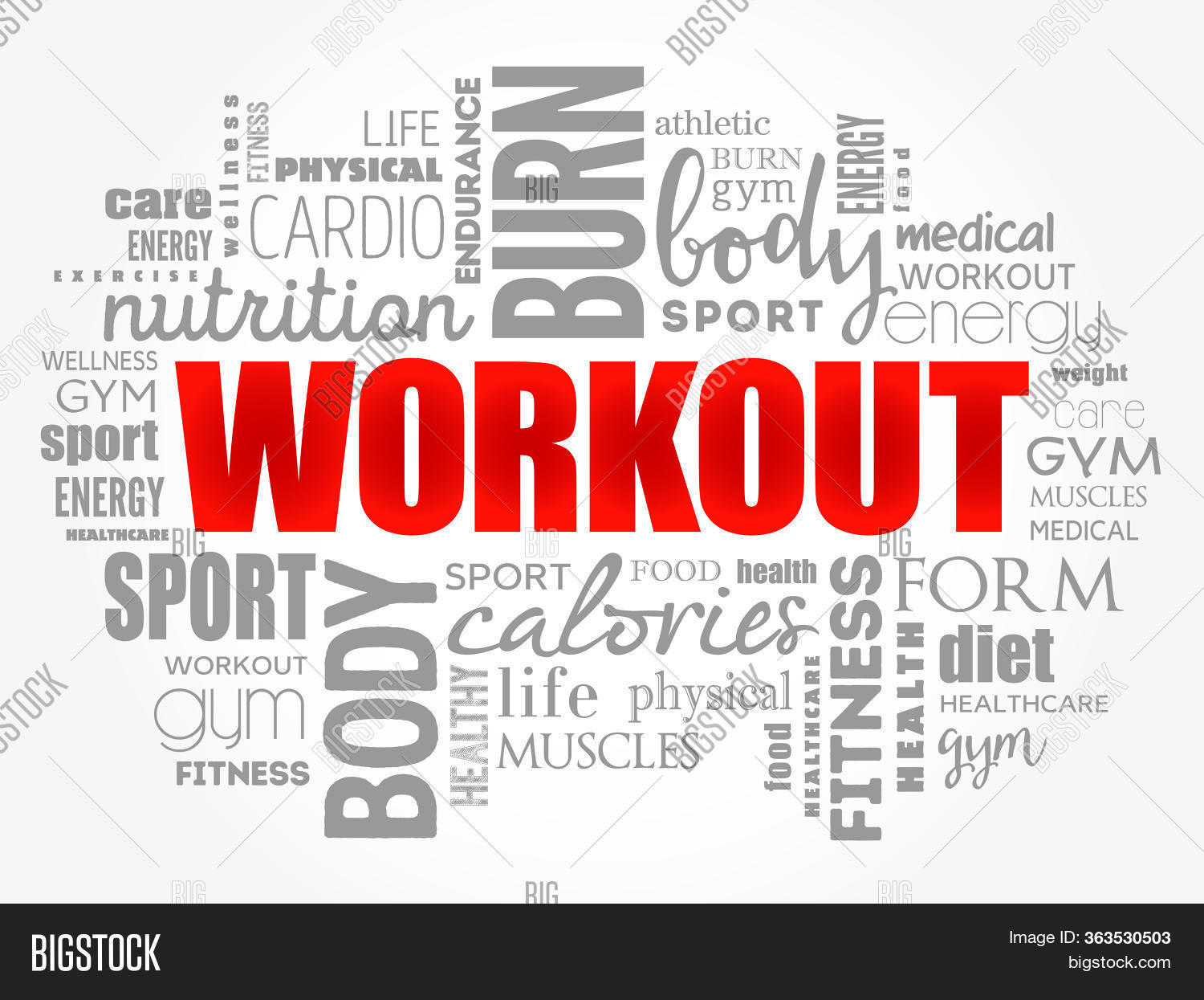 Workout Word Cloud, Image & Photo (Free Trial) | Bigstock