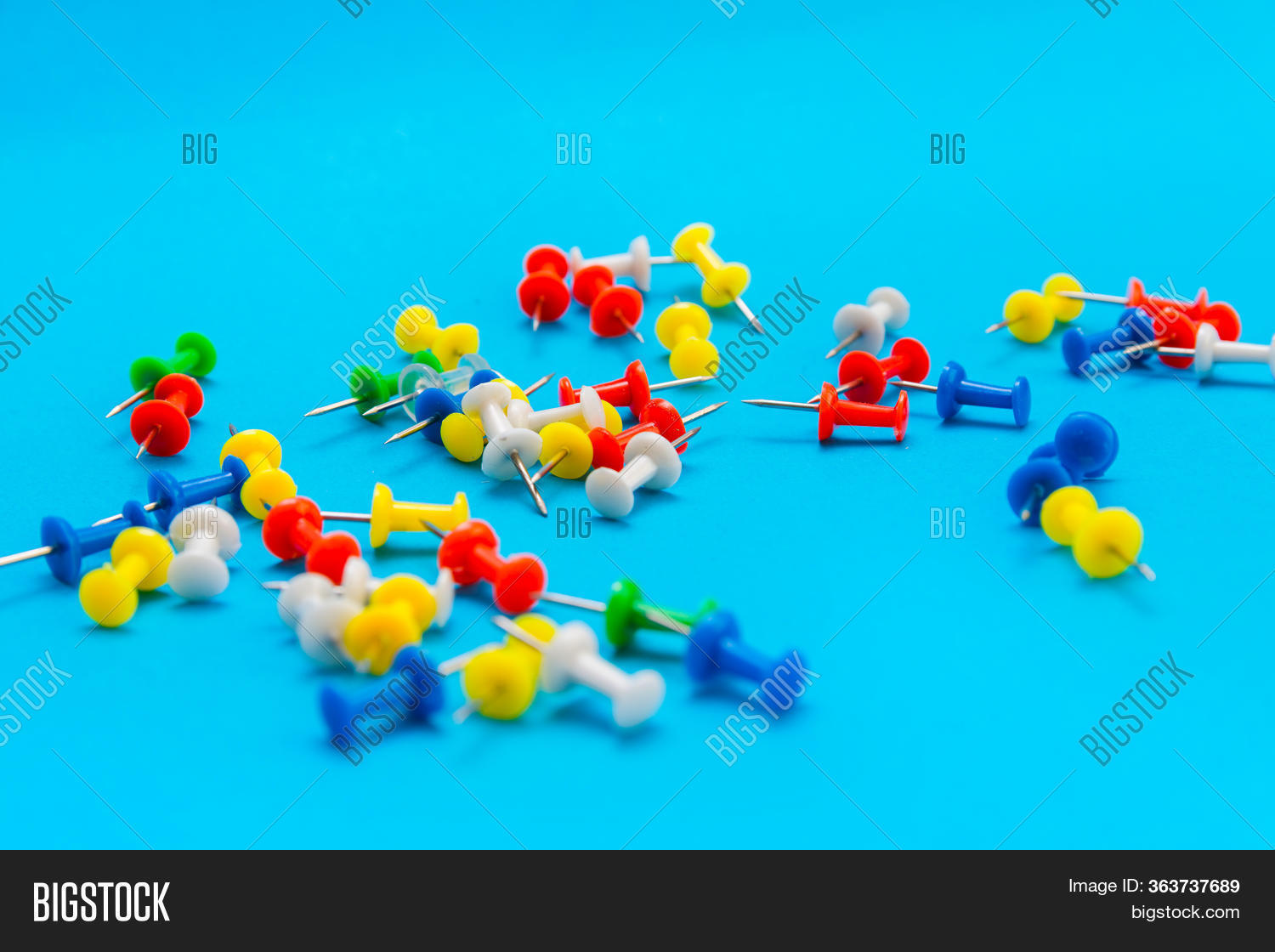 Multi-colored Pushpins Image & Photo (Free Trial) | Bigstock