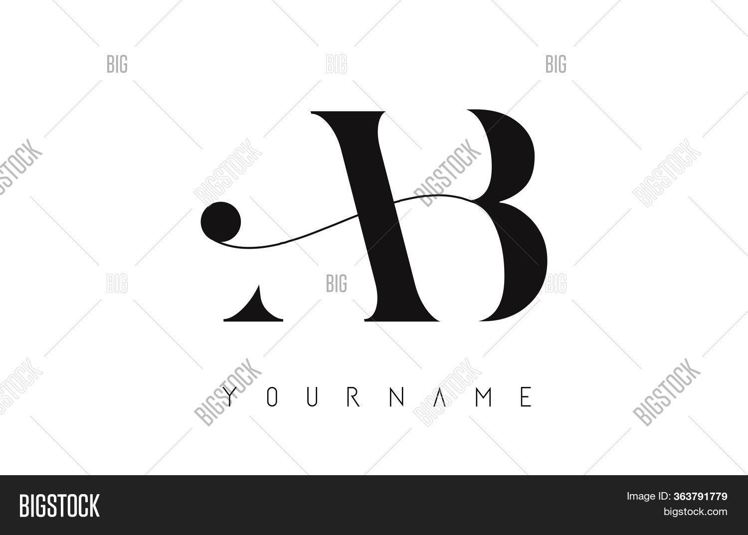 B, Ab Initials Vector & Photo (Free Trial) | Bigstock