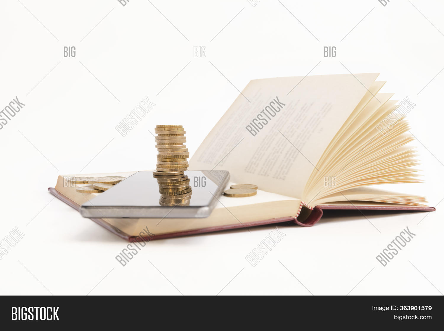 Open Book Phone Stack Image & Photo (Free Trial) | Bigstock