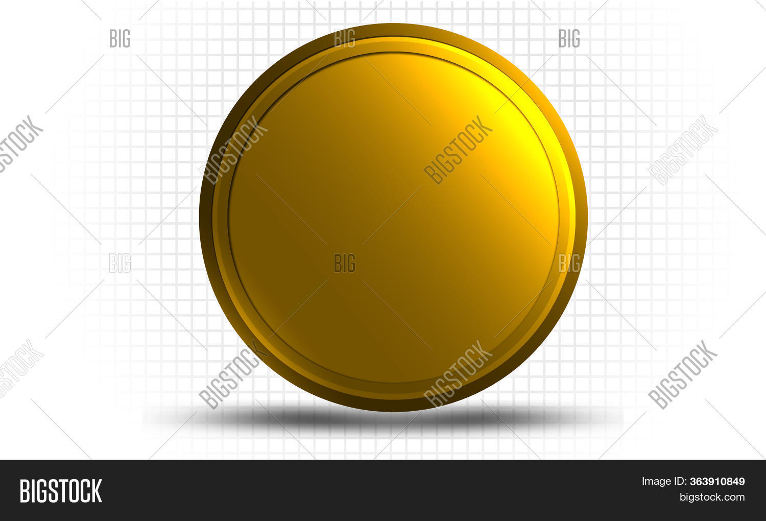 Golden Coin Isolated Image & Photo (Free Trial) | Bigstock