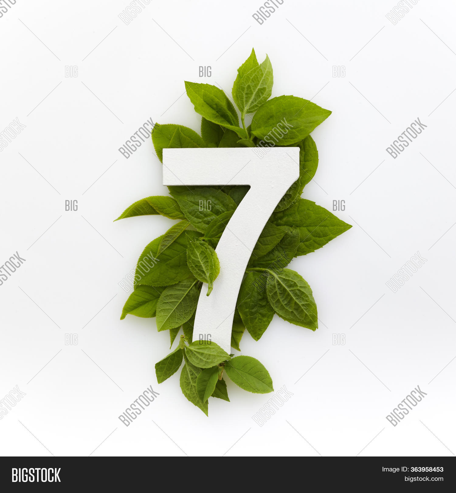 Number Seven Green Image & Photo (Free Trial) | Bigstock