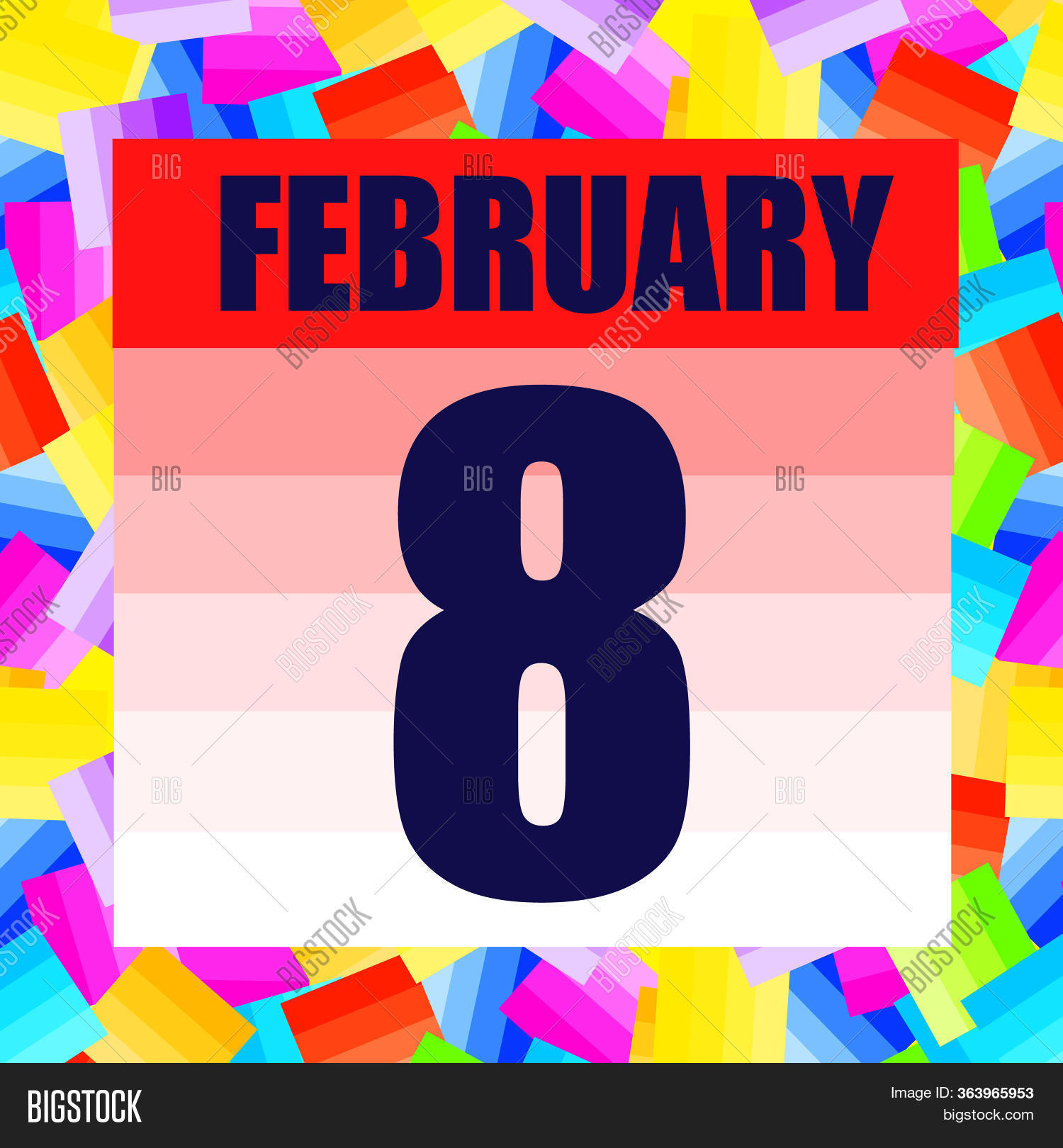 February 8 Icon. Image & Photo (Free Trial) | Bigstock