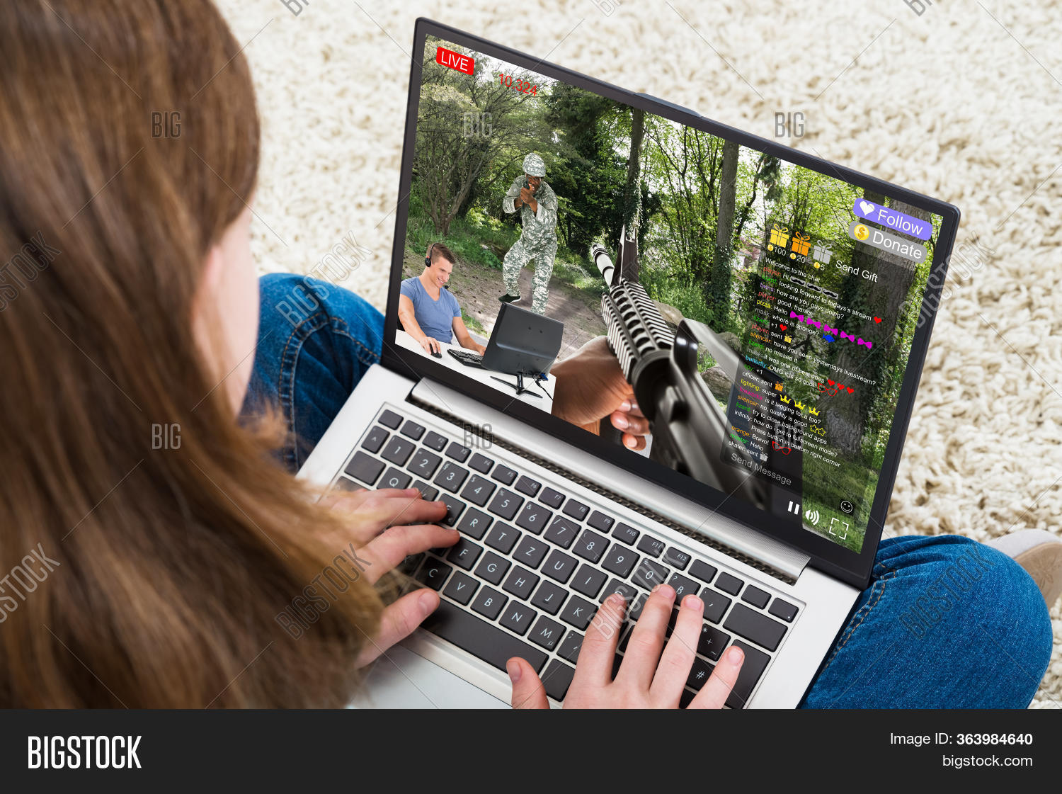 Kid Watching Live Game Image & Photo (Free Trial) | Bigstock