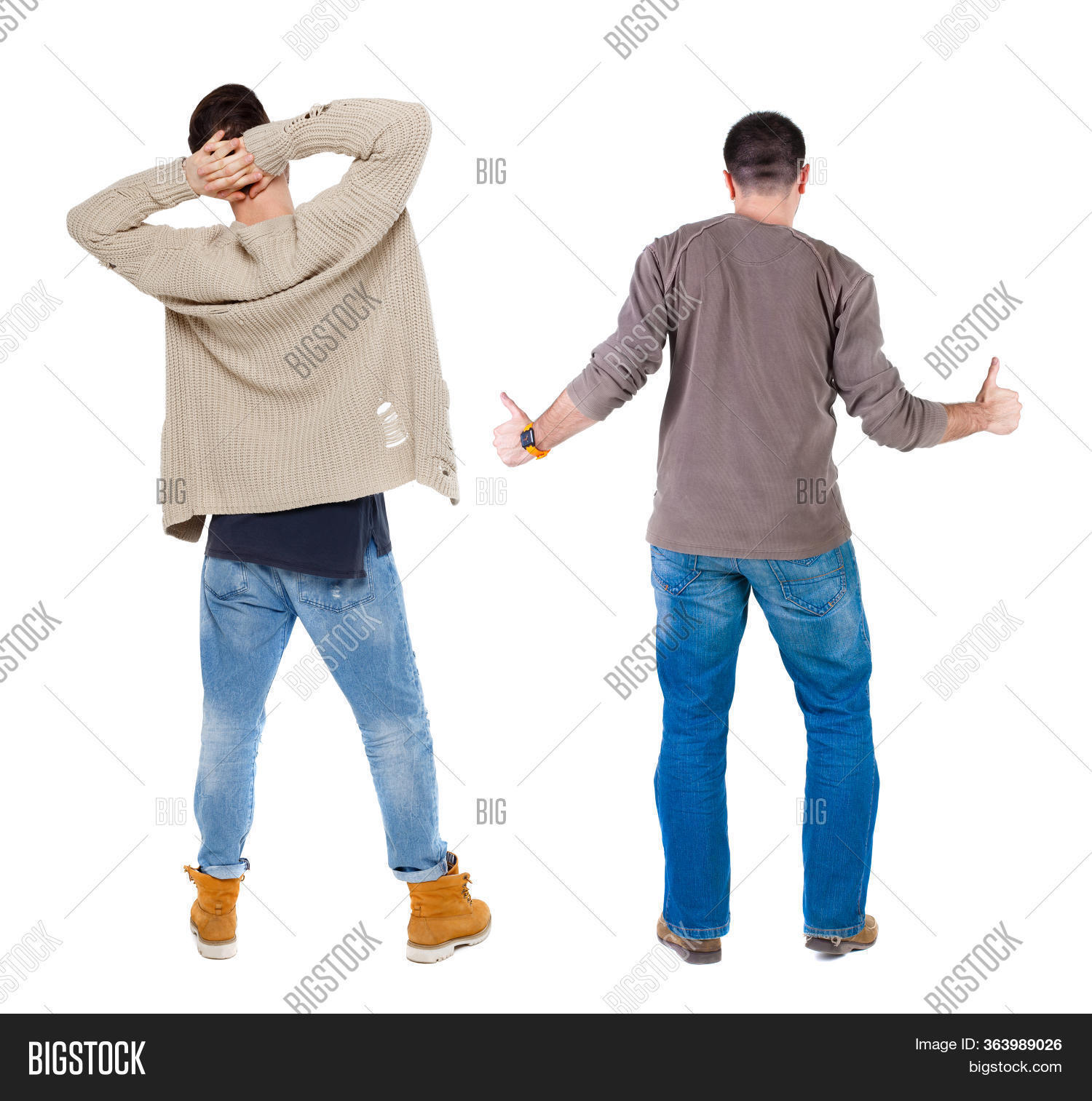 Back View Two Man Image & Photo (Free Trial) | Bigstock