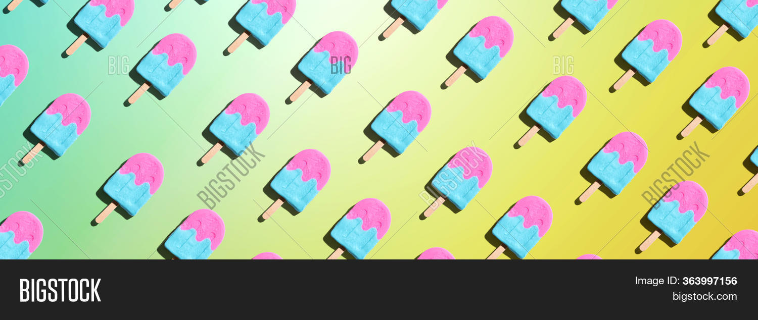 Pink Blue Popsicles Image & Photo (Free Trial) | Bigstock