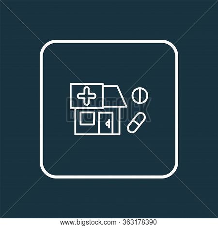 Drug Store Icon Line Vector & Photo (Free Trial) | Bigstock