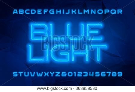 Stock Vector Neon Blue Alphabet Images, Illustrations & Vectors (Free ...